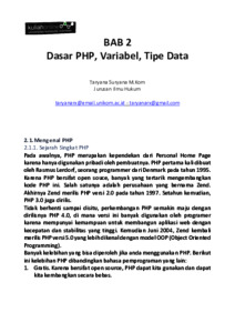 Materi 2 Pengenalan Php Variabel Dan Tipe Data - Repository